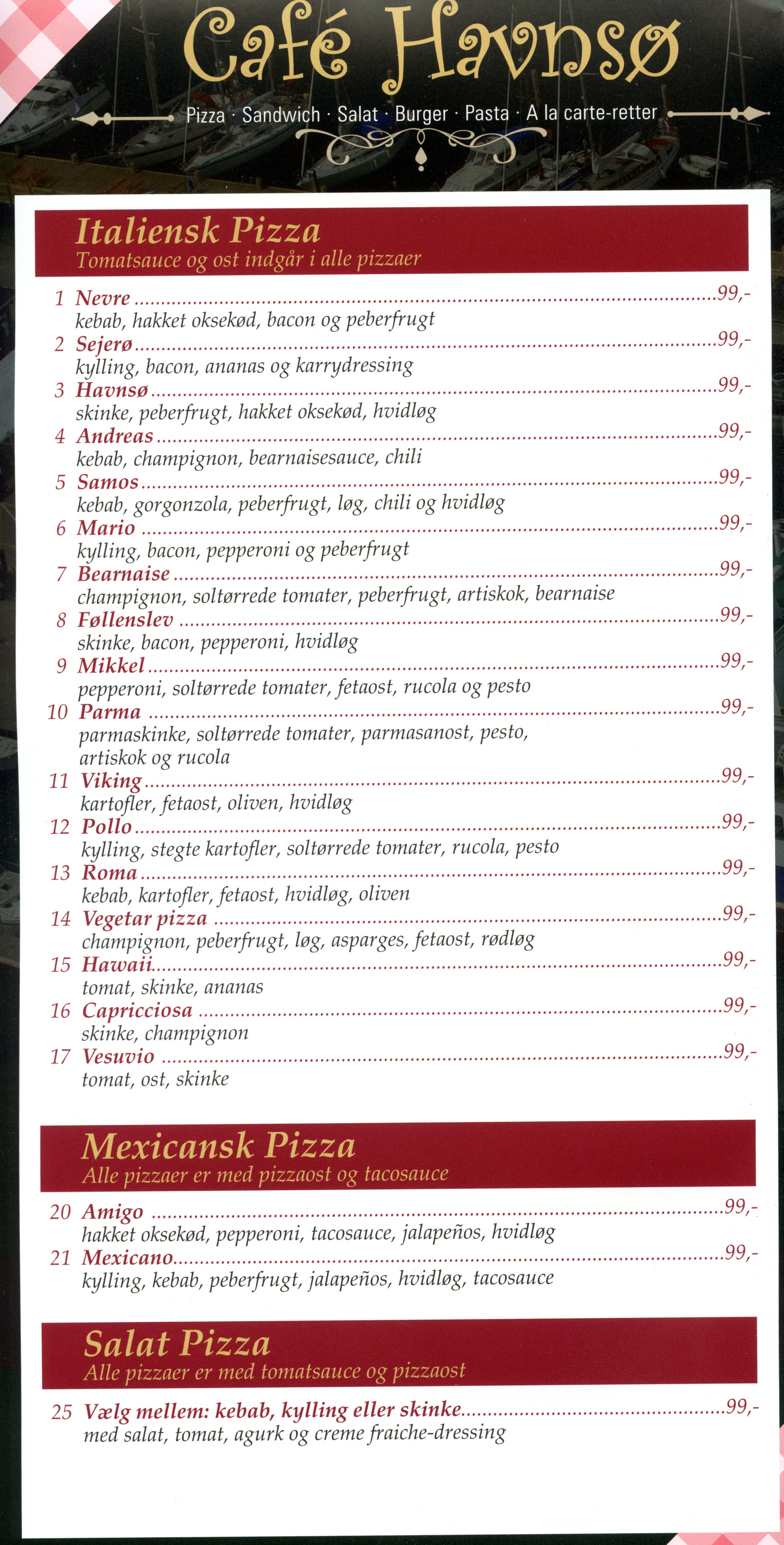 Cafe Havnsø – Menukort 2 | Visit Havnsoe